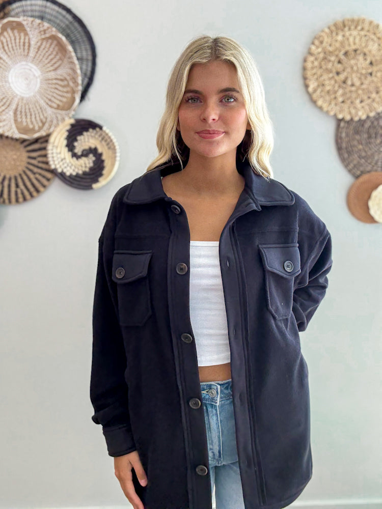 Cozy Retreat Black Jacket – EDGY COWGIRL CO